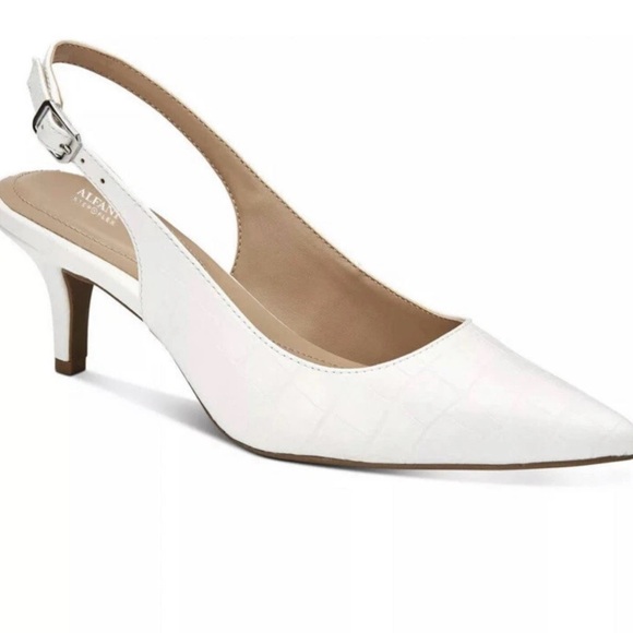 Alfani | Shoes | Alfani White Kitty Heels | Poshmark
